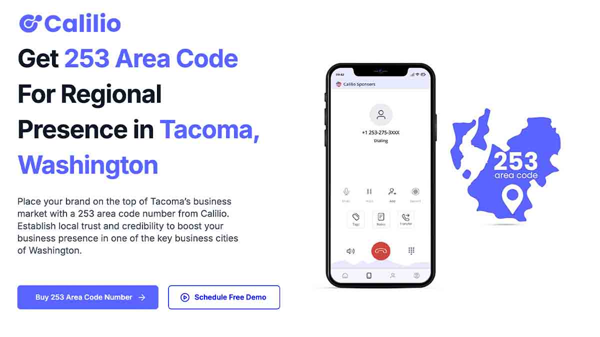 253 Area Code - Get a Local Tacoma, WA Phone Number | Calilio