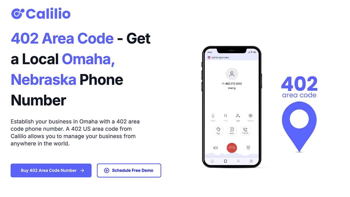 402 Area Code - Get an Omaha, NE Phone Number | Calilio