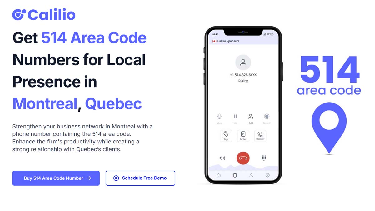 514 Area Code - Create a Local Presence In Montreal, Quebec