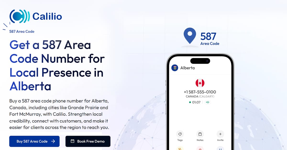 587 Area Code For Serving Major Cities and Towns in Alberta | Calilio