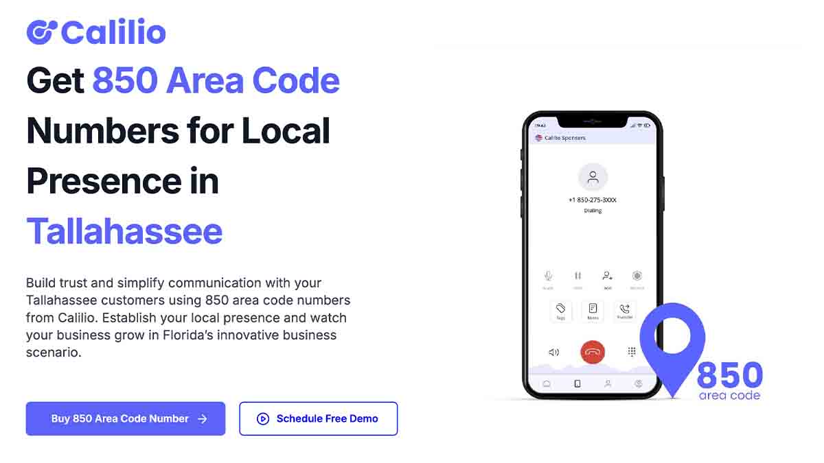 850 Area Code - Get Local Tallahassee, Florida Phone Number