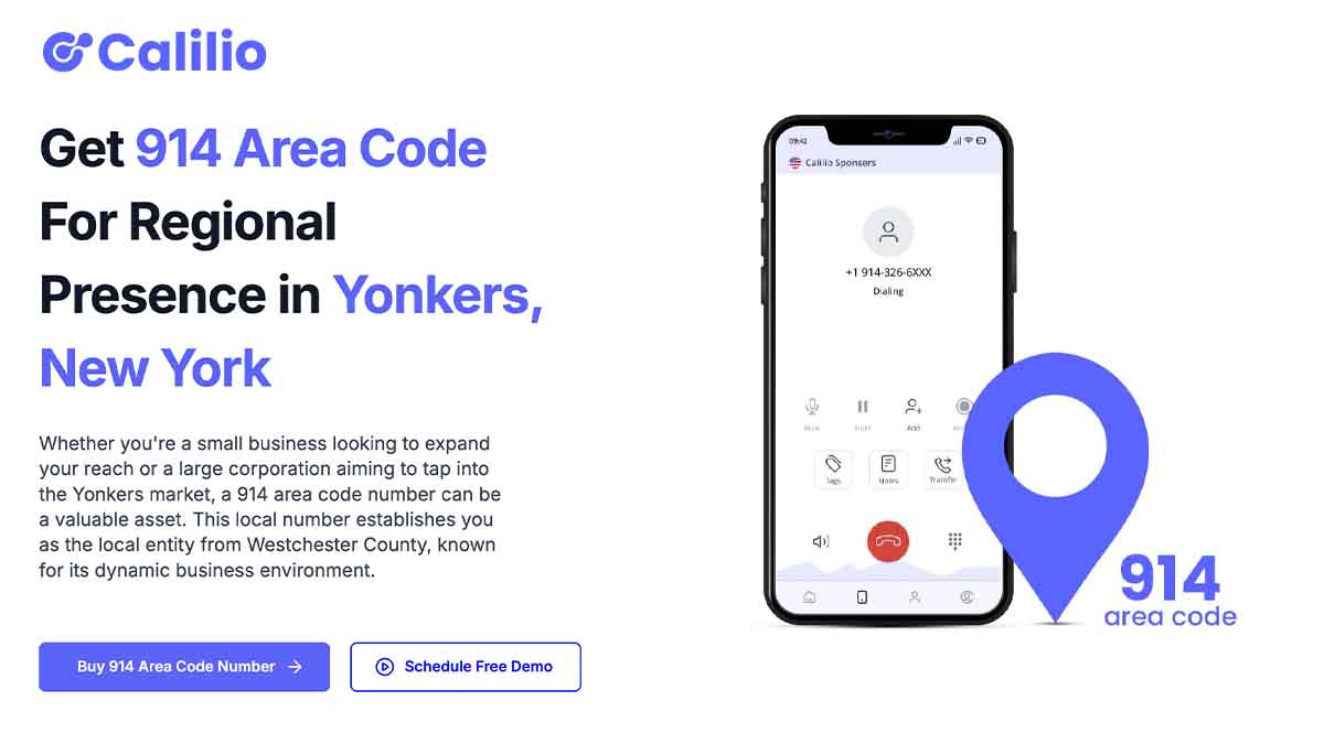 914 Area Code - Get Local Yonkers, NY Phone Number | Calilio