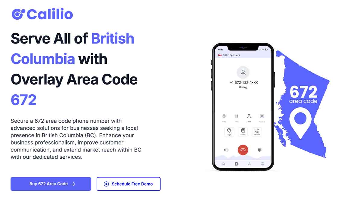 Get 672 Area Code To Serve Local Business in British Columbia