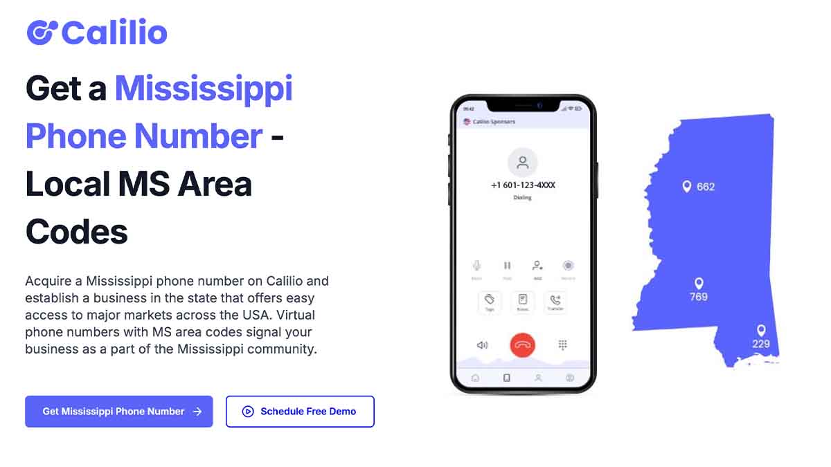 Get Mississippi Phone Numbers - Area Codes 228, 601, 769, 662