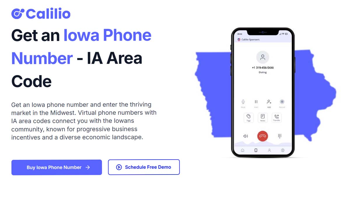 Get Iowa Phone Numbers - Local Area Codes 319, 515, 563, 641, & 712